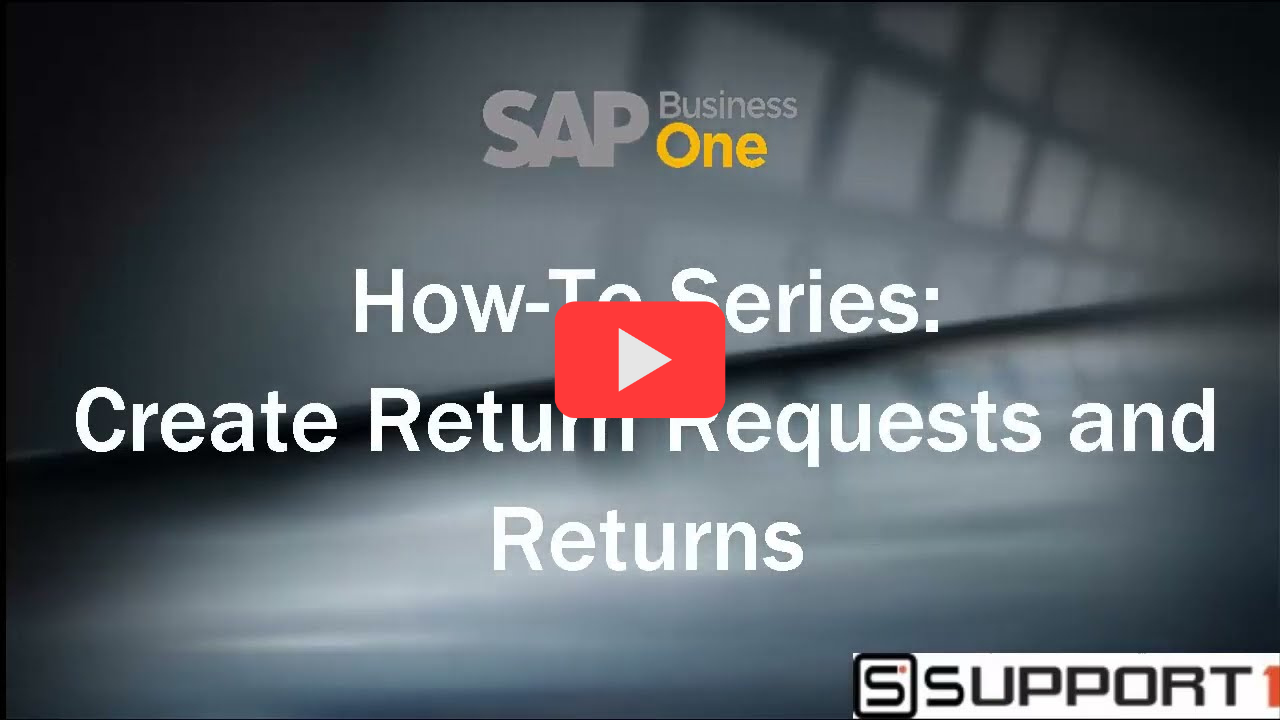 SAP BUSINESS ONE VIDEOS | Support One