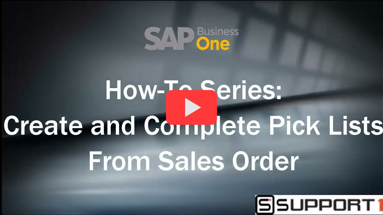 SAP BUSINESS ONE VIDEOS | Support One